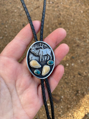‘Elk Bugle’ Custom Bolo Tie - The Jewelry Shop