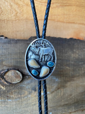 ‘Elk Bugle’ Custom Bolo Tie - The Jewelry Shop