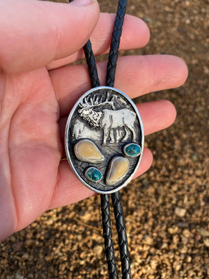 ‘Elk Bugle’ Custom Bolo Tie - The Jewelry Shop